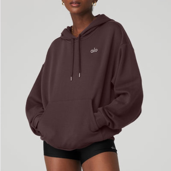ALO Yoga | Tops | Iso Alo Accolade Hoodie Raisin Size Small | Poshmark